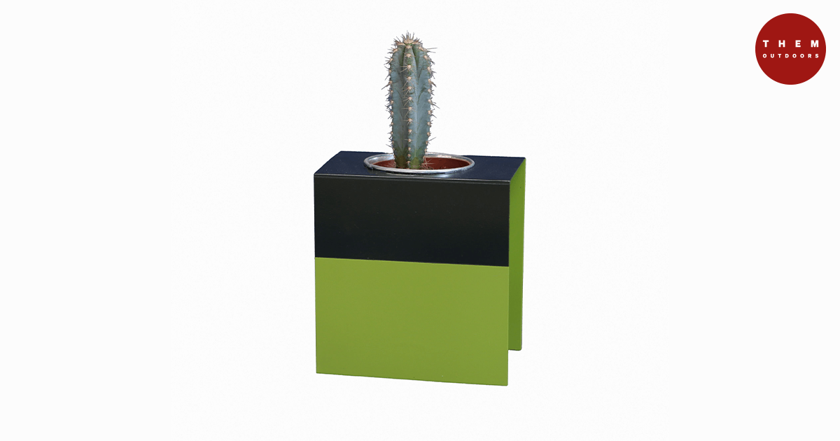 Incastro Pot in Monochromatic Lime by Jaclyn Pappalardo - Them Outdoors